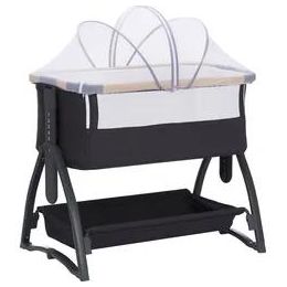 Beistellbett fillikid "Scandic", Baby, Gr. B: 57cm, kein Härtegrad, grau (grau melange), Stahl, Polyester, Babybetten