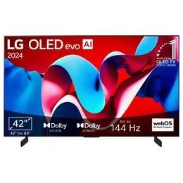 LG OLED-Fernseher, G (A-G), Fernseher, schwarz, 42