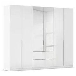 Drehtürenschrank Rauch "Kleiderschrank Schrank Garderobe AGORDO mit Dekor- oder Hochglanzfront", weiß (alpinweiß, hochglanz weiß), B:271cm H:229cm T:54cm, Holzwerkstoff, Schränke, mit Außenschubkästen, in 6 Breiten und 2 Höhen MADE IN GERMANY