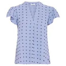 Longbluse B.Young "Tunika BYIPRIK SS BLOUSE -", Damen, Gr. 36, blau (vista blau mix), Obermaterial: 100% Polyester PES., normal, Blusen