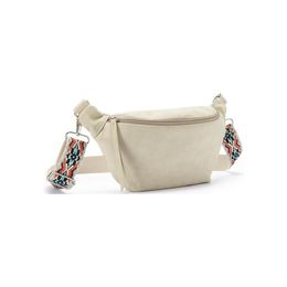 Vivance Bauchtasche beige Gr. für Damen. Mit Logoprägung, Haken, Stickerei, Lederimitateinsätze