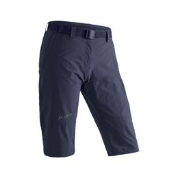 Caprihose Maier Sports "Kluane" Gr. 18, Kurzgrößen, blau, Damen, 90% Polyamid, 10% Elasthan, Hosen, Damen Shorts, kurze Wanderhose, Outdoorhose mit 2 Taschen, Regular Fit