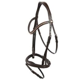 Hans Melzer Horse Equipment Hans Melzer Trense Mechtersen braun/silber WB EXTRA (KB-Kaltblut)