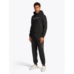 Jogginganzug Tommy Hilfiger "HILFIGER NEW YORK TRACKSUIT" Gr. S, schwarz, Herren, Sweatware, Obermaterial: 63% Baumwolle, 37% Polyester, Sportanzüge, im 2-teiligen Set