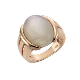 ZEEme Fingerring »925/- Sterling Silber rotvergoldet Mondstein« rosa 058 (18,5) Sehr edles Erscheinungsbild
