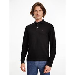 Tommy Hilfiger Langarm-Poloshirt »1985 SLIM LS POLO« black L L Schlichtes Design