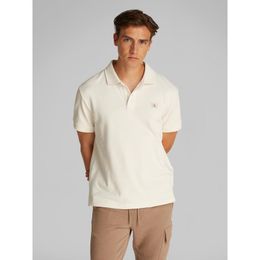 Calvin Klein Jeans Poloshirt »WOVEN LABEL POLO« Logodruck Ivory S S Shirt von Calvin Klein Jeans Menswear