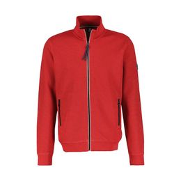 Lerros Sweatjacke »Unifarbene Herren-Sweatjacke« URBAN RED 6XL 6XL Durchgehender Reißverschluss, Stehkragen