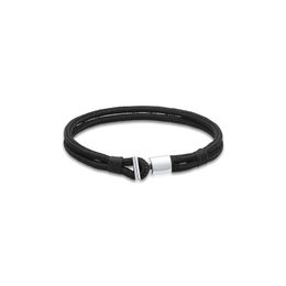 Kuzzoi Armband »Textilband Knoten Haken Basic Cool 925er Silber« Silber 19cm Elegantes Armband aus 925er Sterling Silber