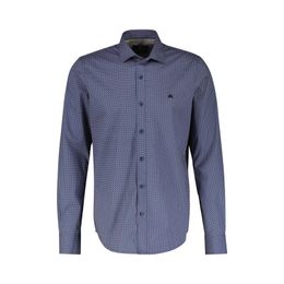 Lerros Langarmhemd &raquo;Modisches Hemd mit Haifischkragen, gemustert&laquo; CRISPY BLUE 4XL - extraweit extraweit 4XL Geometrisches Muster, gedruckt