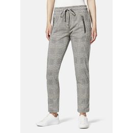 STOOKER WOMEN Jogg Pants &raquo;Berlin Karo Easy Fit&laquo; Tapered Fit Casual Twill Coloured Mit Gummibund f&uuml;r Damen black curry check 48 - L&auml;nge 29 L&auml;nge 29...