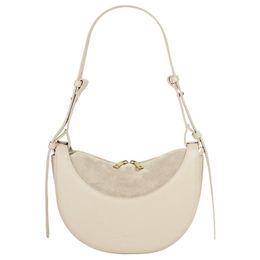 Samantha Look Umhängetasche echt Leder, Made in Italy beige