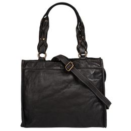 Samantha Look Shopper echt Leder, Made in Italy schwarz