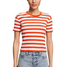 Esprit Shirt in Orange/ Wei&szlig; - 58% | Gr&ouml;&szlig;e M | Damen-tops