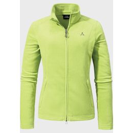 Schöffel Fleecejacke SCHÖFFEL "Fleece Jacket Leona3", Damen, Gr. 34, grün (6085, grün), Oberstoff: 100% Polyester, sportlich, regular fit, hoch geschlossener Ausschnitt, Langarm, Jacken