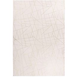 Teppich me gusta "Bijou 125", beige (creme, goldfarben), B:160cm H:20mm L:230cm, Polyester, Teppiche, Glanz Effekt, weicher Flor, Wohnzimmer, Schlafzimmer