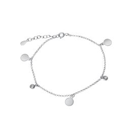 Armband Vivance "925-Sterling Silber rhodiniert", weiß, Armbänder, Damen, 17 + 2cm, Silber 925 (Sterlingsilber), glänzend