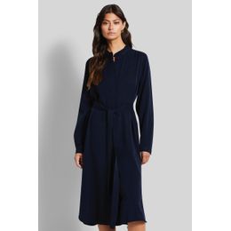 Blusenkleid Bugatti, Damen, Gr. 46, Normalgrößen, blau (marine), 100% Lyocell, unifarben, normal, Langarm, Kleider, besonders sanft zur Haut