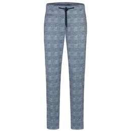 Chinohose Bugatti Gr. 33, Länge 30, blau (marine), Herren, 86% Polyester, 9% Viskose, 5% Elasthan, Glencheckmuster, Hosen, mit Flexcity-Ausstattung