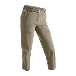 Funktionshose Maier Sports "Lulaka 7/8" Gr. 34, Normalgrößen, beige (dunkelbeige), Damen, 90% Polyamid, 10% Elasthan, Hosen, Damen Wanderhose, atmungsaktive und elastische Outdoor-Hose