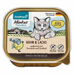 100g ZooRoyal Minkas Naturkost Huhn und Lachs mit Karotten