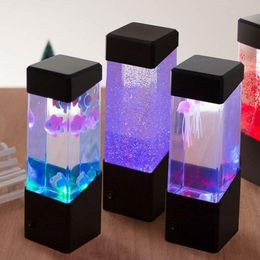 Aquarium-Quallenlampe, USB-Aufladung, Nachtlicht mit 7 Farben, wechselndem Licht, Dekompressionsgeschenk für Kinder, Männer, Frauen