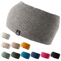 ALTIDUDE Merino Stirnband Hermit Ripp Strick Kopfband Ohren Schützer Lamm Wolle Farbe: grey