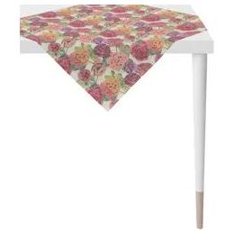 Mitteldecke Apelt "1553 Summergarden, Sommerdeko, Sommer", orange (orange, rosa), B:85cm L:85cm, Polyester, Baumwolle, Polyacryl, Tischdecken, Gobelingewebe