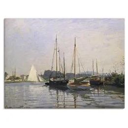 Leinwandbild Artland "Segelboote in Argenteuil. Gegen 1872/73", blau, B:120cm H:90cm, Canvas, Leinwand, Bilder, auf Keilrahmen gespannt