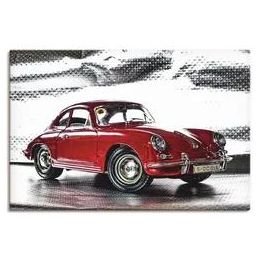 Wandbild Artland "Klassiker - Der Porsche 356", rot, B:120cm H:80cm, Bilder, als Alubild, Outdoorbild, Leinwandbild, Poster, Wandaufkleber