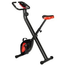 Heimtrainer Christopeit Sport "X-Bike", schwarz (schwarz, rot), Fahrradtrainer, ohne Unterlegmatte, Schwungmasse ca. 5 kg, 8 Widerstandsstufen, B:46cm H:114cm L:100cm