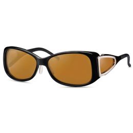 Sonnenbrille Eschenbach OPTIK "ambelis", schwarz, Damen, Brillen, mit anpassbaren Stegarmen