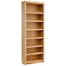 Bücherregal Home Affaire "Soeren", braun (eiche), H:220cm T:29cm, Regale, in 2 Höhen und 2 Tiefen, mit viel Stauraum