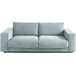 2-Sitzer 3C CANDY "Enisa softig und legeres Big-Sofa, bequem und komfortabel", blau (bleu), B:230cm H:85cm T:127cm, 88% Polyester, 12% Polyacryl, Sofas, Zeitloses und stylisches Loungem&ouml;bel, in Breitcord