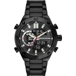 Chronograph Skechers "AGNEW", schwarz, Armbanduhren, Herren, Quarzuhr, Armbanduhr, Herrenuhr, digital, Metallarmband, Datum