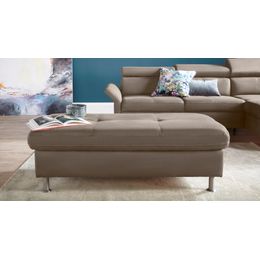 Hocker exxpo - SOFA FASHION "Maretto Bankhocker mit tollem Sitzkomfort", beige (sahara), B:136cm H:46cm T:70cm, Luxus-Microfaser (100% Polyester), Hocker, Polsterhocker, praktisches Staufach unter der Sitzfläche