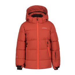 Skijacke Icepeak "LOUIN JR" Gr. 152, gebrannt orange, Kinder, Obermaterial: 100% Polyester, Jacken, mit Öffnung für Kopfhörerkabel an der Innentasche