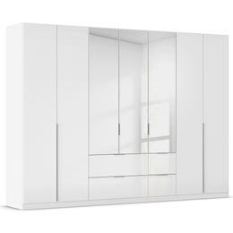 Drehtürenschrank Rauch "Kleiderschrank Schrank Garderobe AGORDO mit Dekor- oder Hochglanzfront", weiß (alpinweiß, hochglanz weiß), B:315cm H:229cm T:54cm, Holzwerkstoff, Schränke, mit Außenschubkästen, in 6 Breiten und 2 Höhen MADE IN GERMANY