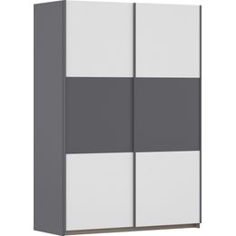 Schwebetürenschrank Inosign "PAULLY Schlafzimmerschrank Garderobe OTTO´s Choice Preiskracher", graumetallic, alpinweiß, griffe graumetallic, B:131cm H:191cm T:59cm, Holzwerkstoff, Schränke, Kleiderschrank Breite 131 cm Bestseller MADE IN GERMANY RAUCH Schrank