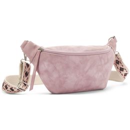 Bauchtasche Vivance Gr. B/H/T: 26cm x 12cm x 7cm, rosa (rosé), Damen, Lederimitat, unifarben, bestickt, Taschen, CrossBody, Gürteltasche, Brusttasche, Hüfttasche VEGAN