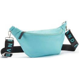 Bauchtasche ELBSAND Gr. B/H/T: 26cm x 12cm x 7cm, blau (türkis), Damen, Polyester, unifarben, clean, Taschen, CrossBody, Gürteltasche, Brusttasche, Hüfttasche VEGAN