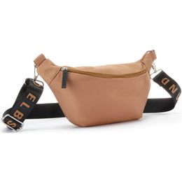 Bauchtasche ELBSAND Gr. B/H/T: 26cm x 12cm x 7cm, braun (camel), Damen, Polyester, unifarben, clean, Taschen, CrossBody, Gürteltasche, Brusttasche, Hüfttasche VEGAN