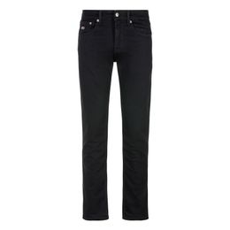 Slim-fit-Jeans Tommy Jeans "SCANTON SLIM" Gr. 38, Länge 34, schwarz (schwarz denim), Herren, Denim/Jeans, Obermaterial: 90% Baumwolle, 8% Elastomultiester, 2% Elasthan, Jeans, mit Logoprägung