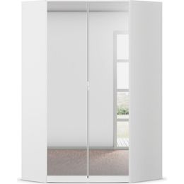 Eckkleiderschrank Rauch "Kleiderschrank Schrank Garderobe Wäscheschrank COSTA 2-türig", weiß (alpinweiß), B:117cm H:197cm T:104cm, Holzwerkstoff, Schränke, mit Spiegel, voll ausgestattet mit viel Stauraum MADE IN GERMANY