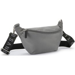 Bauchtasche ELBSAND Gr. B/H/T: 26cm x 12cm x 7cm, grau, Damen, Polyester, unifarben, clean, Taschen, CrossBody, Gürteltasche, Brusttasche, Hüfttasche VEGAN