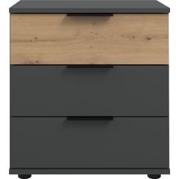 Nachtkonsole wimex "Gibraltar", grau (artisan, eiche, nachbildung, graphit), B:52cm H:56cm T:38cm, Holzwerkstoff, Sideboards, in 2 Höhen, wahlweise im 2er Set