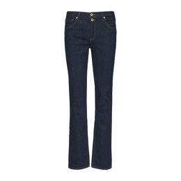 Bootcut-Jeans QS, Damen, Gr. 40, Länge 30, blau, Denim/Jeans, Obermaterial: 99% Baumwolle, 1% Elasthan, unifarben, casual, bootcut fit knöchellang, Jeans, im Five-Pocket Style