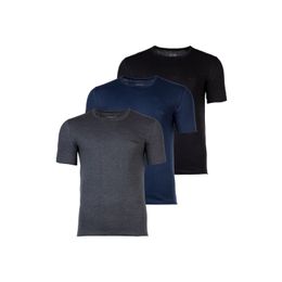 T-Shirt BOSS "T-Shirt T-Shirt RN 3P Classic 3er Pack" Gr. L, blau, grau, schwarz, Herren, Obermaterial: 100% Baumwolle CO., Shirts