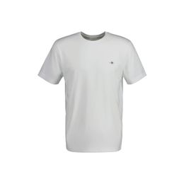 T-Shirt Gant "T-Shirt Reg Shield 1er Pack" Gr. 4XL, weiß, Herren, Obermaterial: 100% Baumwolle CO., Shirts