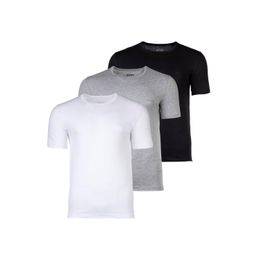 T-Shirt BOSS "T-Shirt T-Shirt RN 3P Classic 3er Pack" Gr. L, schwarz, grau, weiß, Herren, Obermaterial: 100% Baumwolle CO., Shirts